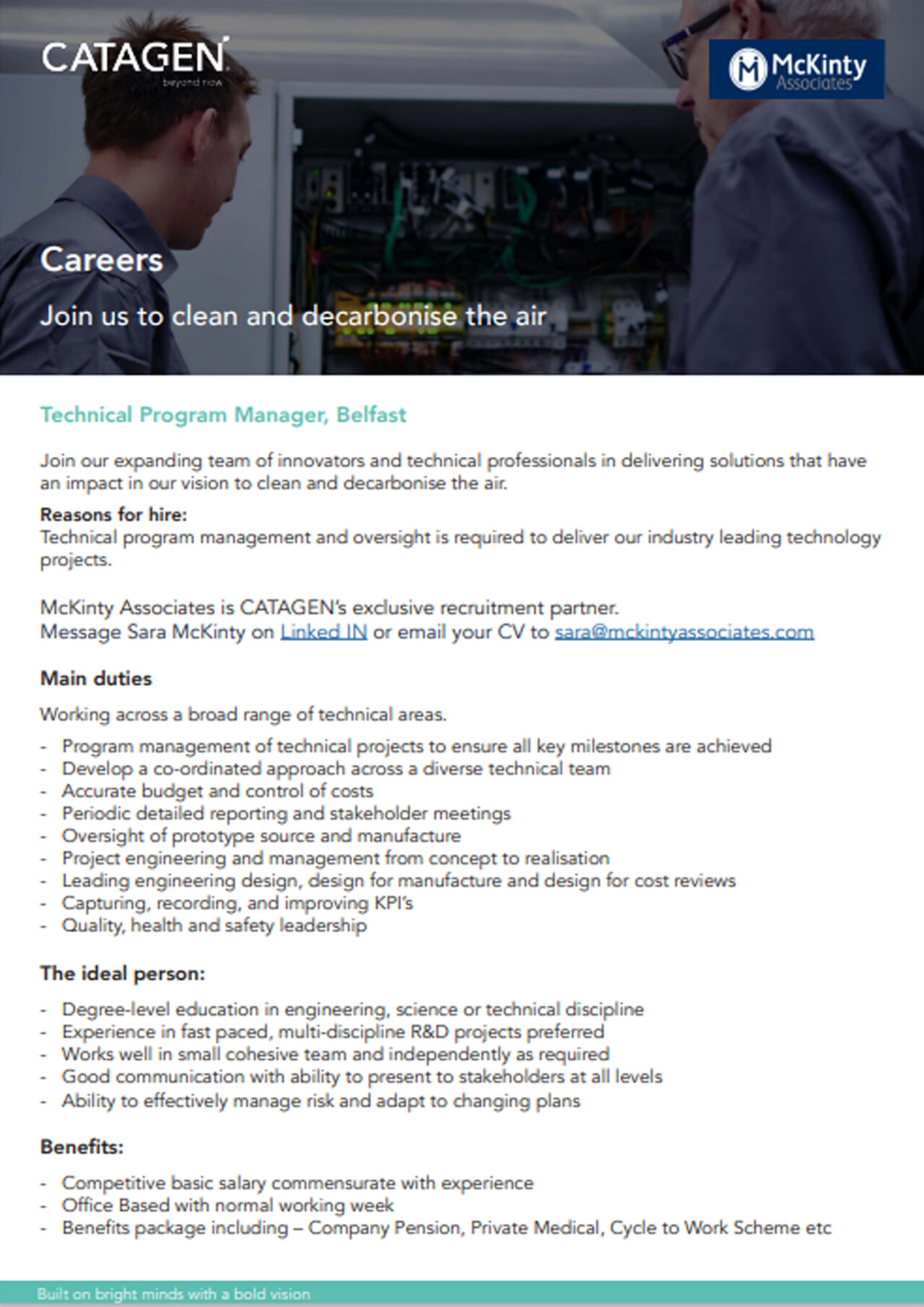 New job opportunities at CATAGEN - Catagen